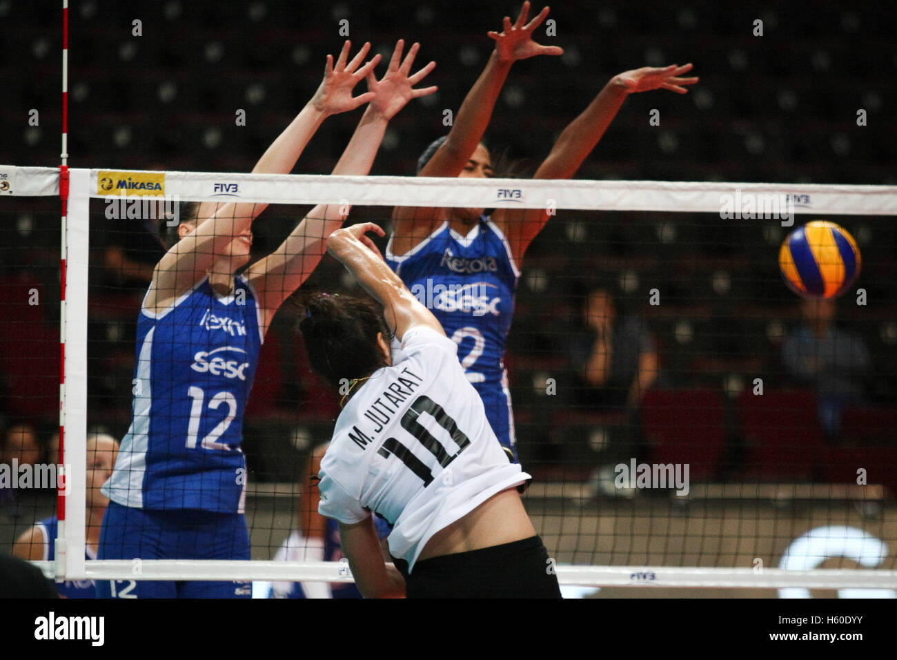 Pasay, Philippines. 22nd Oct, 2016. Team Rexona Sesc wins over Bangkok ...