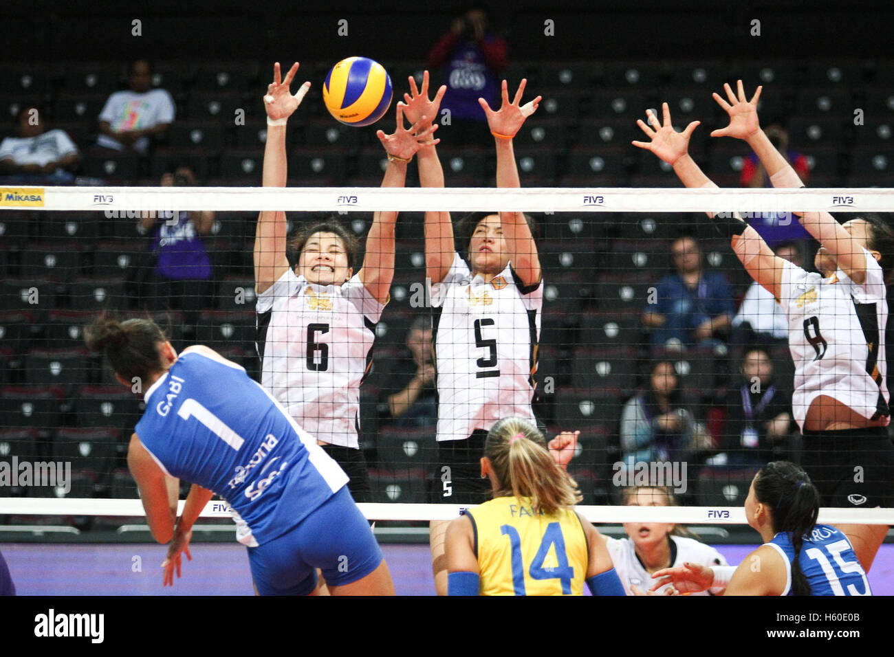 Pasay, Philippines. 22nd Oct, 2016. Team Rexona Sesc wins over Bangkok ...