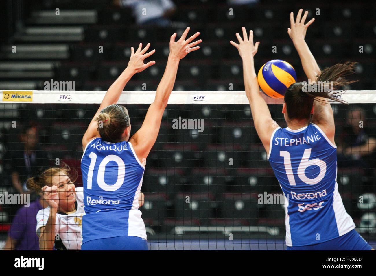 Pasay, Philippines. 22nd Oct, 2016. Team Rexona Sesc wins over Bangkok ...