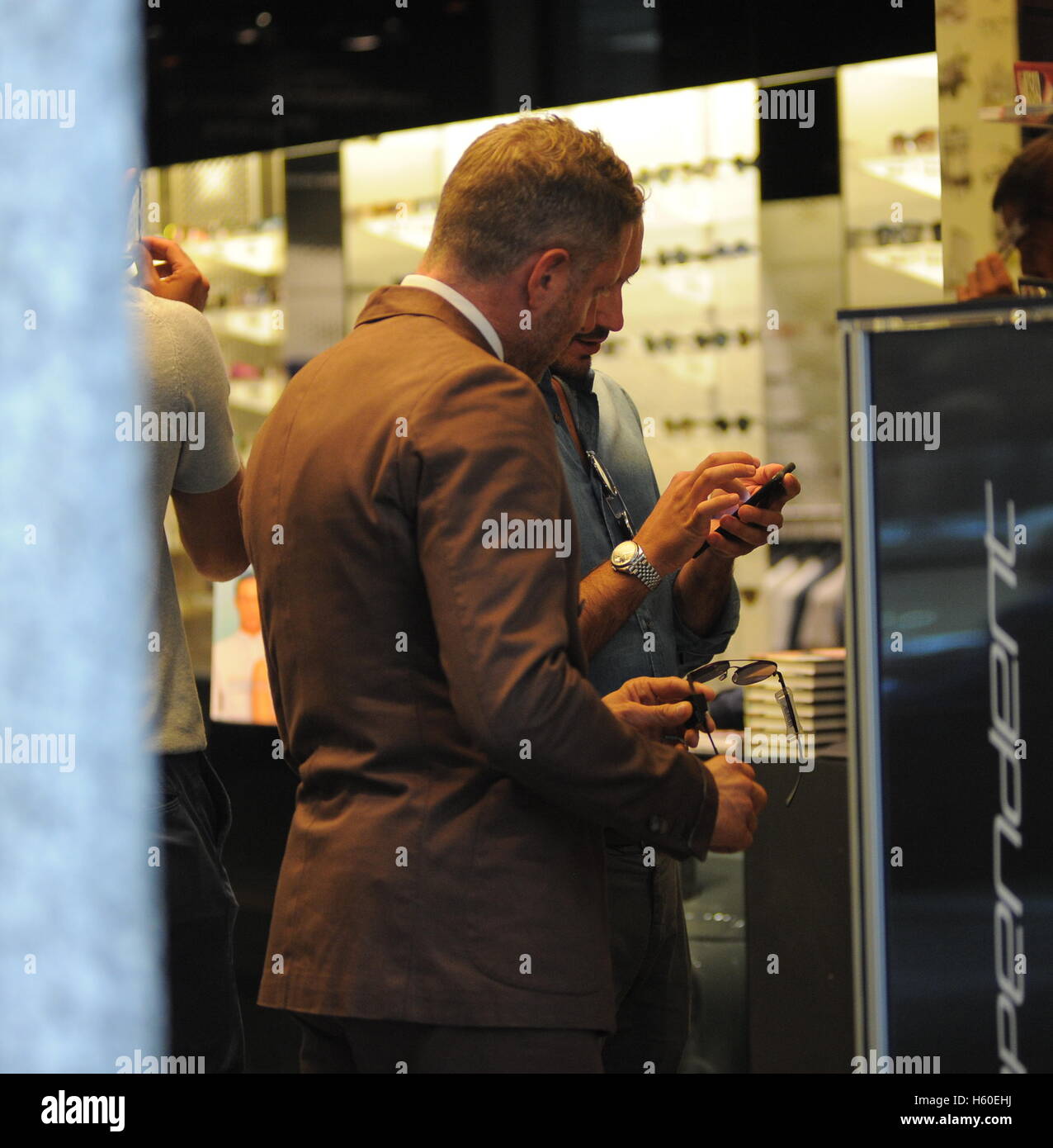 Lapo Elkann visits his shop 'Italian Independent' in Milan with friends ...