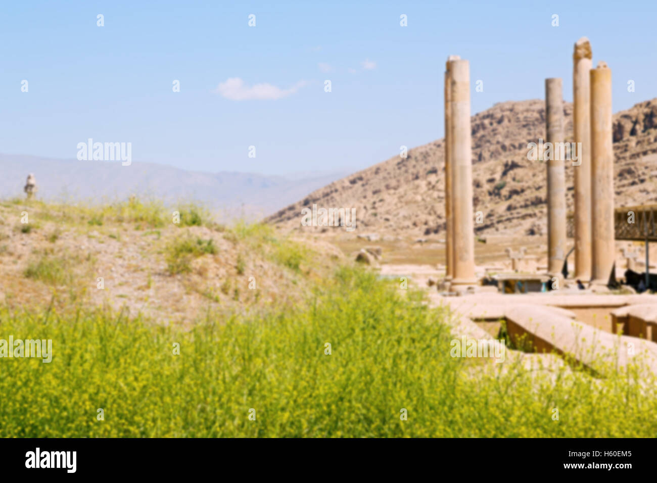 blur in iran persepolis the old ruins historical destination monuments ...