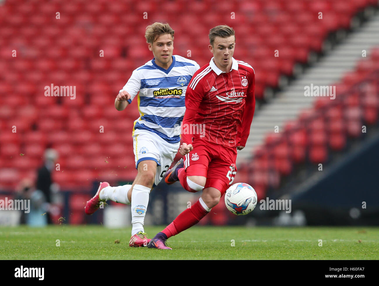 Greenock Morton's Andy Murdoch and Aberdeen's James Maddison (right ...