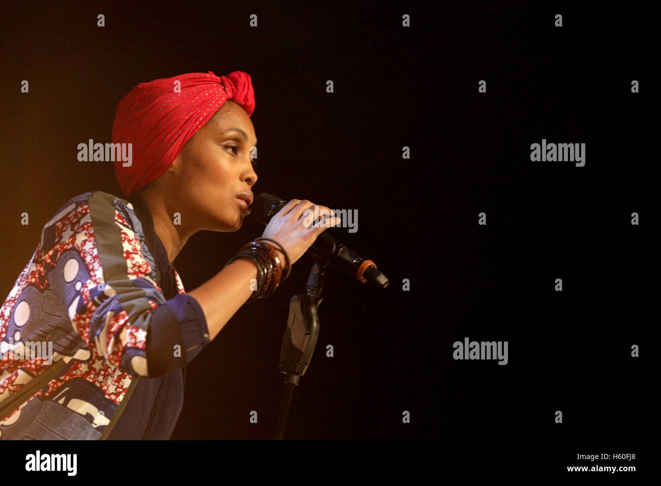 Sofia, Bulgaria - October 19, 2016: French singer Imany performs during ...