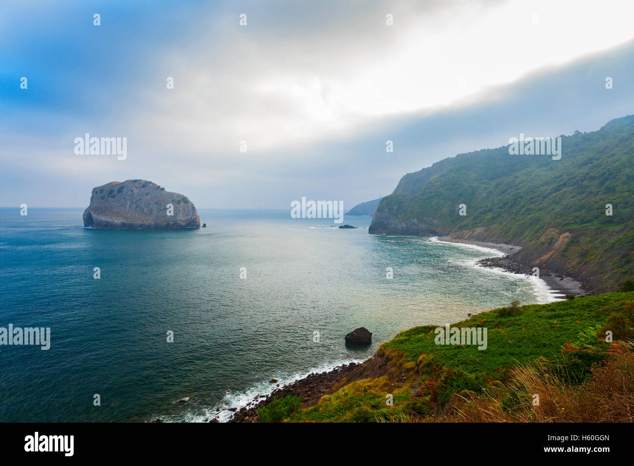 amazing basque coast view of the ocean Stock Photo - Alamy