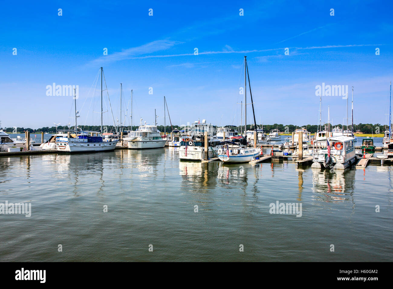 The downtown Marina on Harbor River in Beaufort, SC Stock Photo - Alamy