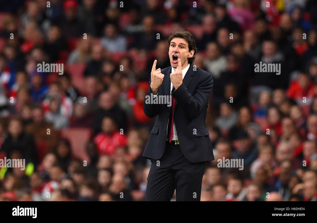 Middlesbrough manager Aitor Karanka during the Premier League match at ...