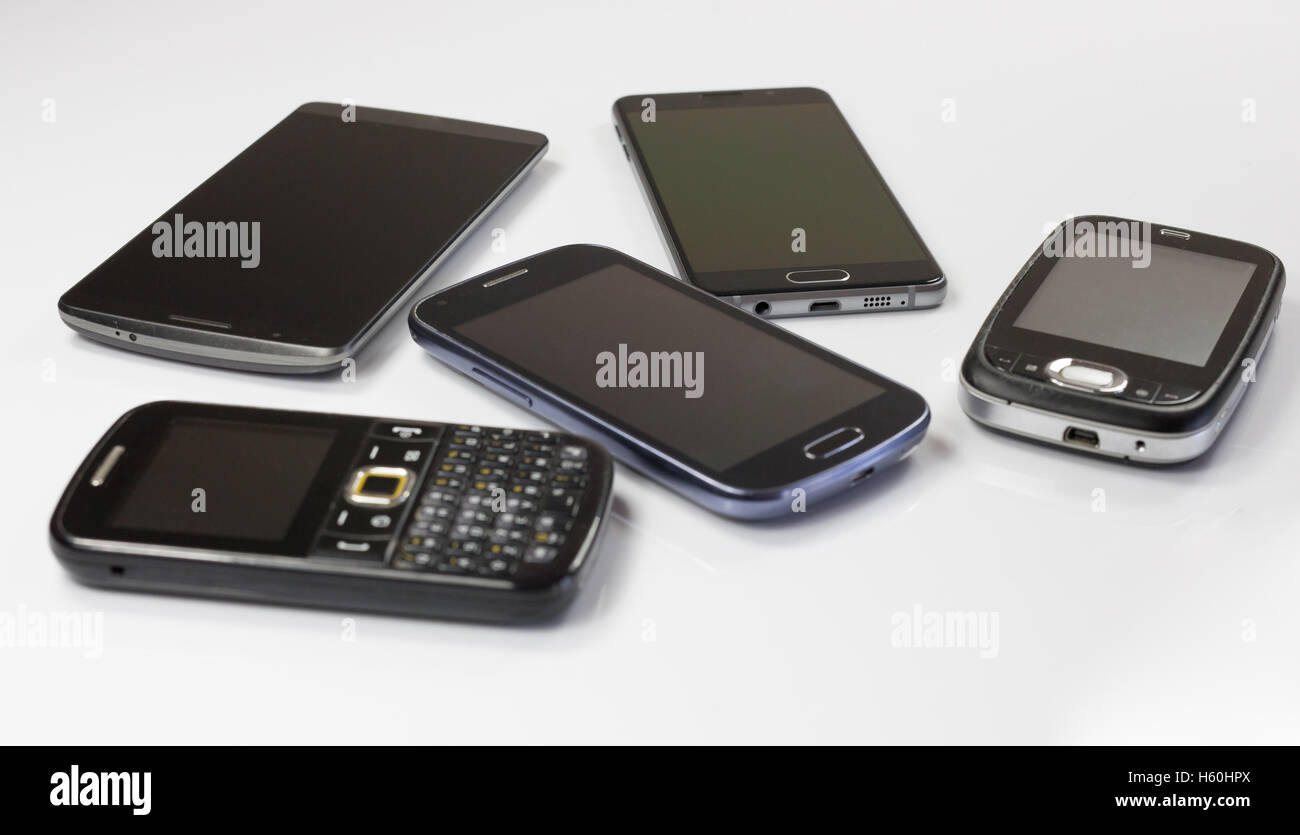 New and old mobile phones Stock Photo - Alamy