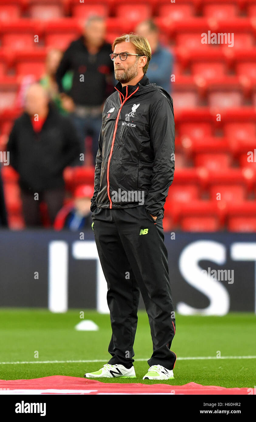 Liverpool manager Jurgen Klopp before the Premier League match at ...