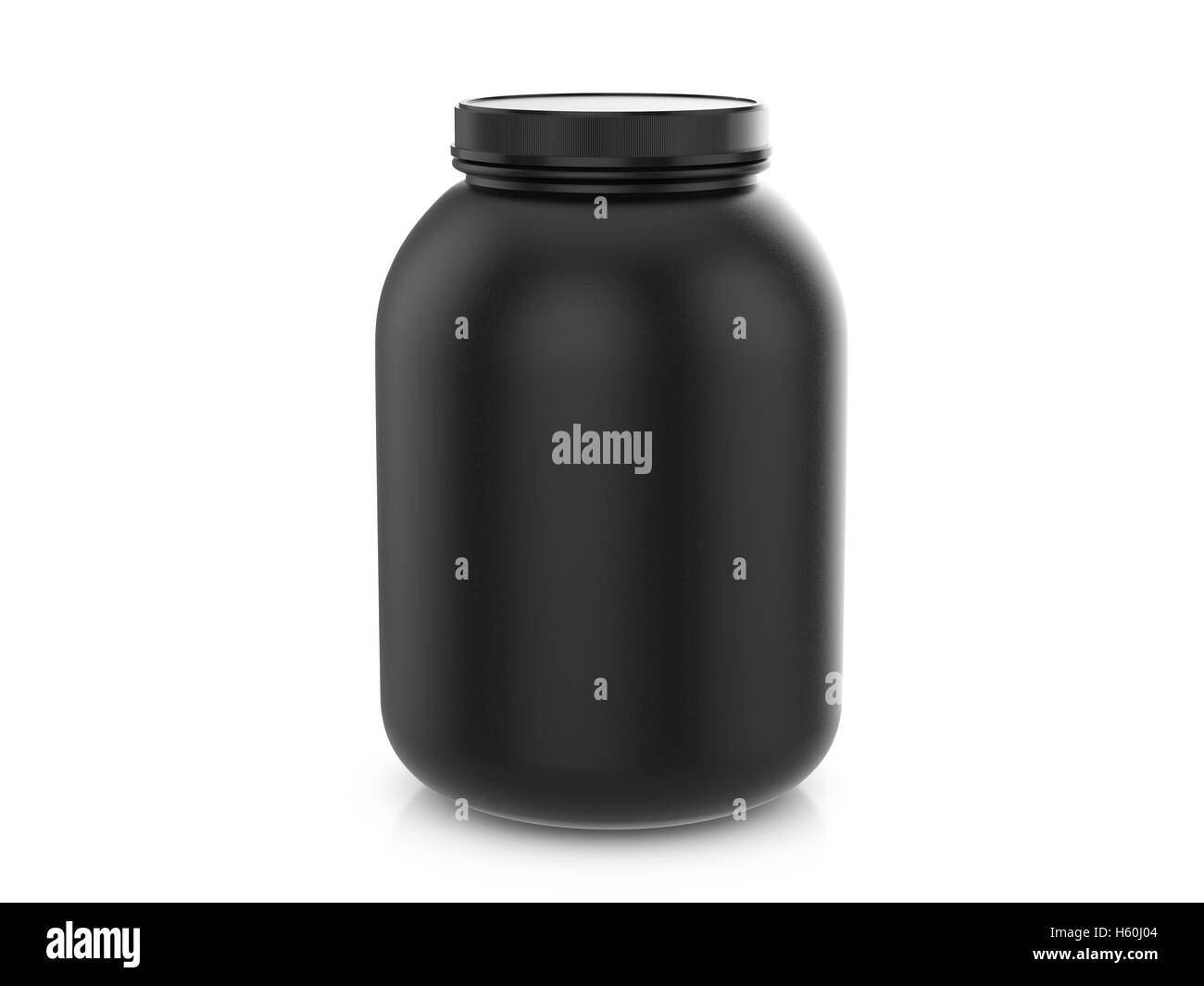 Whey protein container on a white background. 3d illustration Stock ...