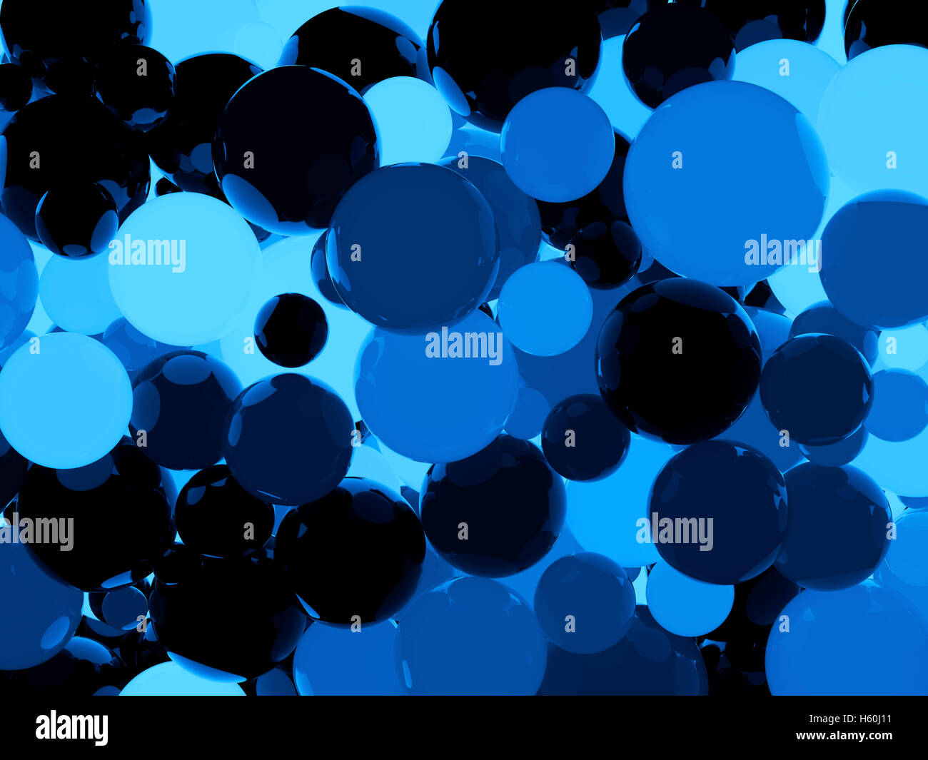 Shiny blue sphere 3d abstract background Stock Photo - Alamy