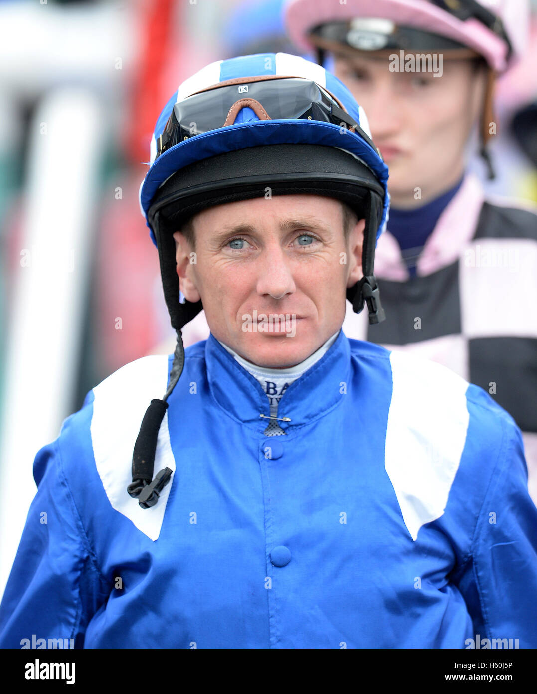 Jockey Paul Hanagan at Doncaster Racecourse Stock Photo - Alamy