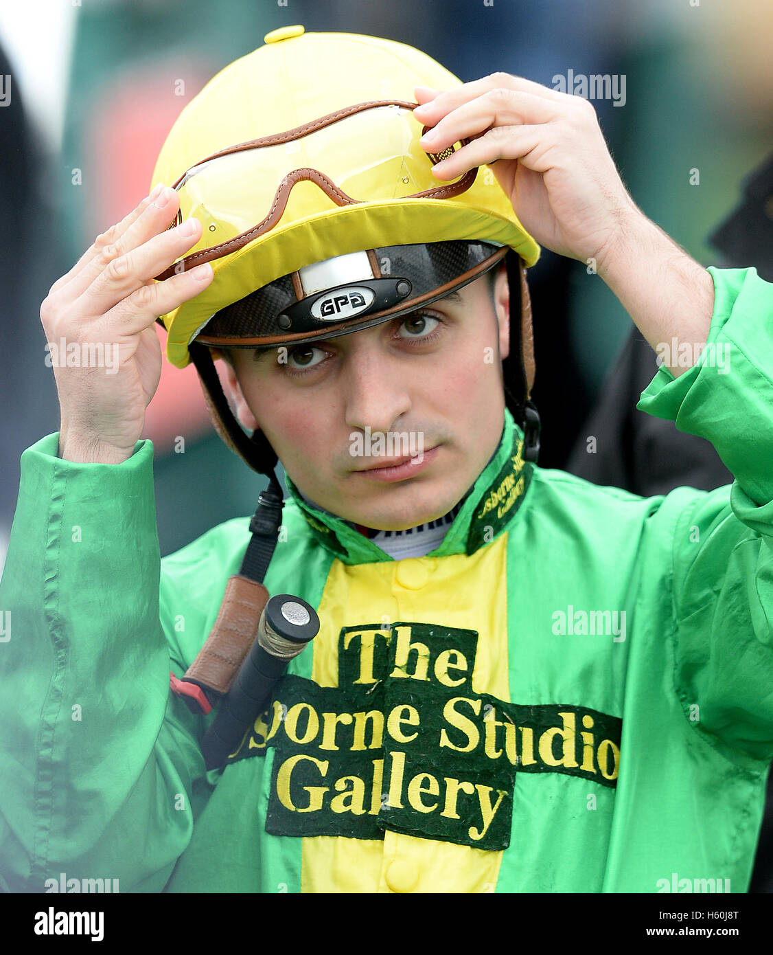 Jockey Andrea Atzeni at Doncaster Racecourse Stock Photo - Alamy