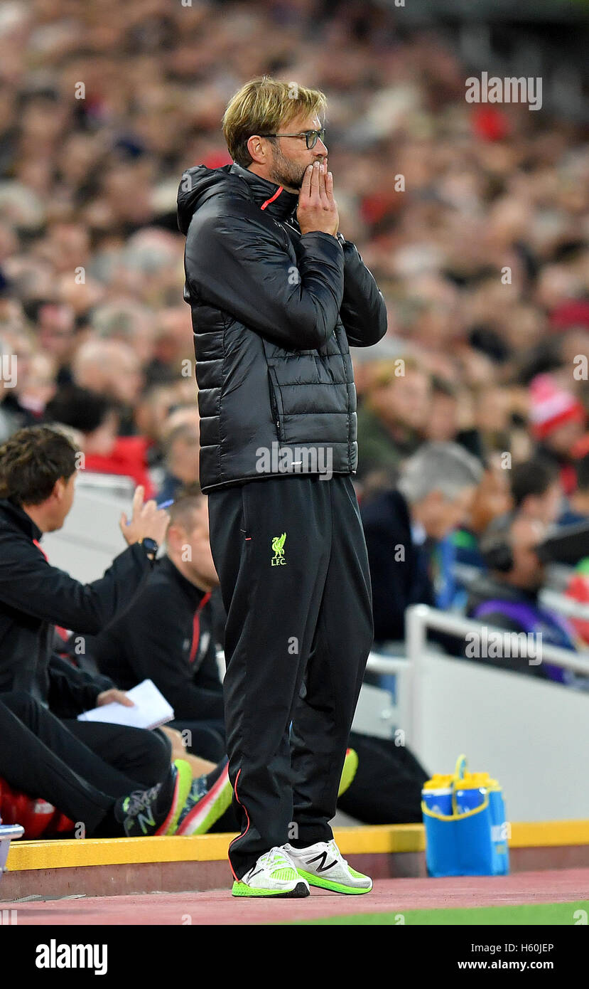 Liverpool manager Jurgen Klopp during the Premier League match at ...