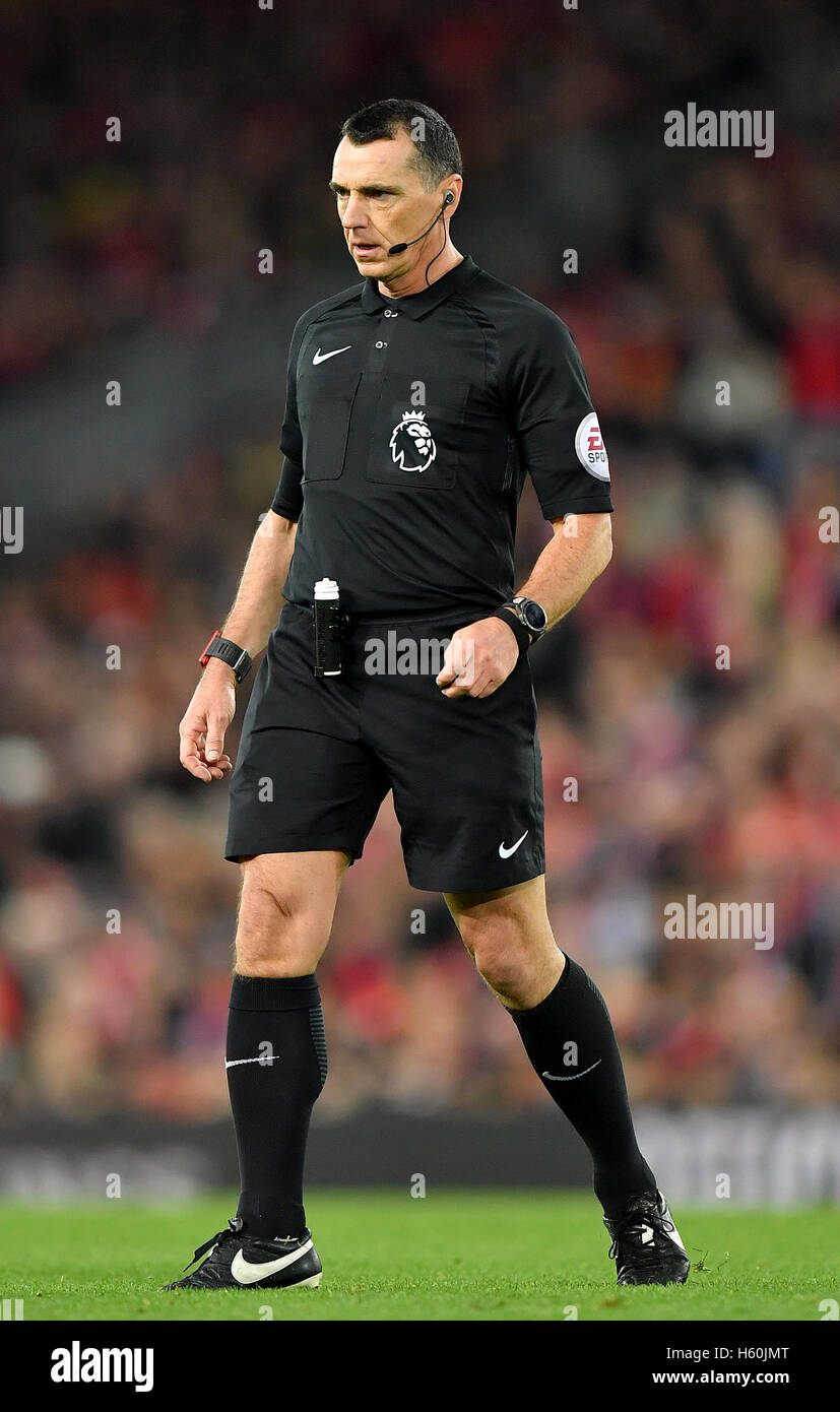 Match referee Neil Swarbrick during the Premier League match at Anfield ...
