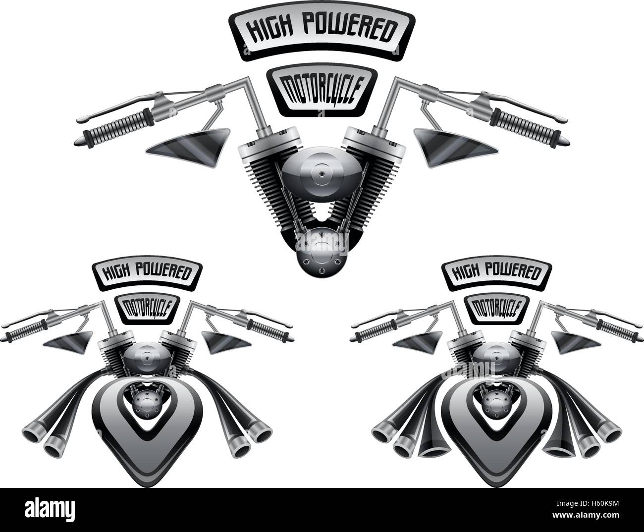 High powered motorcycle concept with gigantic performance exhausts on ...