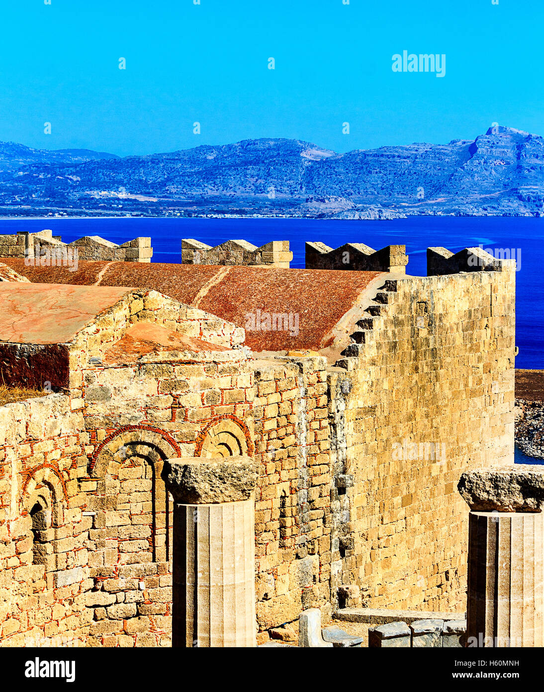 Acropolis athena lindos rhodes hi-res stock photography and images - Alamy