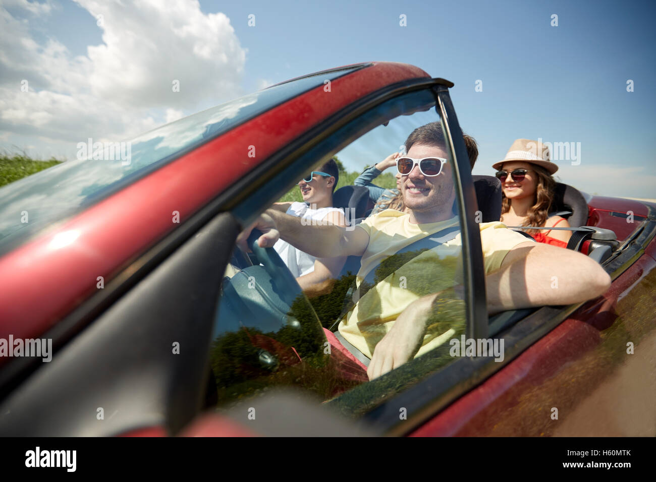 Teen driving friends hi-res stock photography and images - Alamy