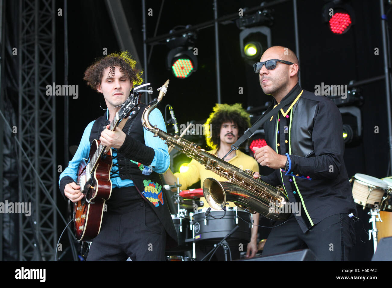 Colombian band Monsieur Periné performs at the Pohoda music festival ...