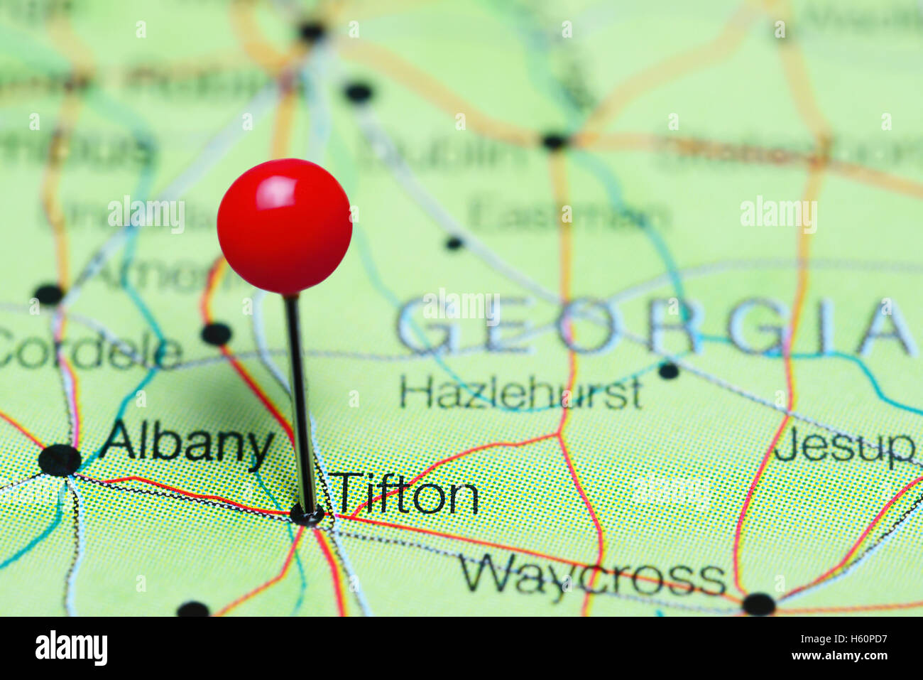 Tifton map hi-res stock photography and images - Alamy