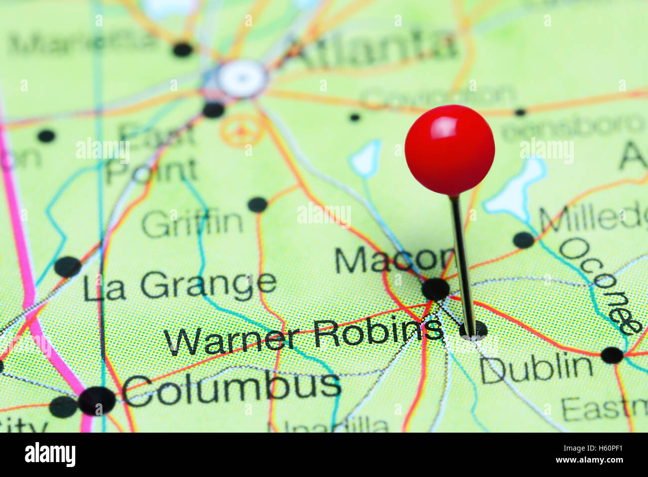 Map of warner robins hi-res stock photography and images - Alamy