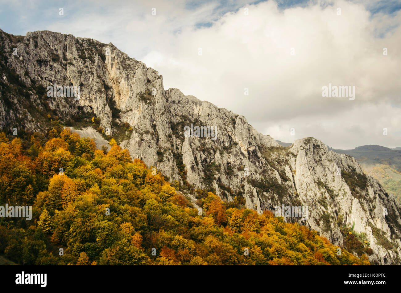 autumn mountain landscape with cliffs Stock Photo - Alamy