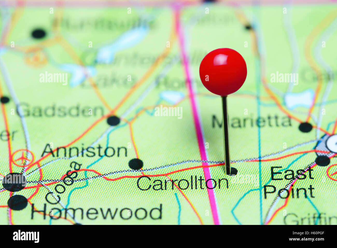 Map of carrollton hi-res stock photography and images - Alamy