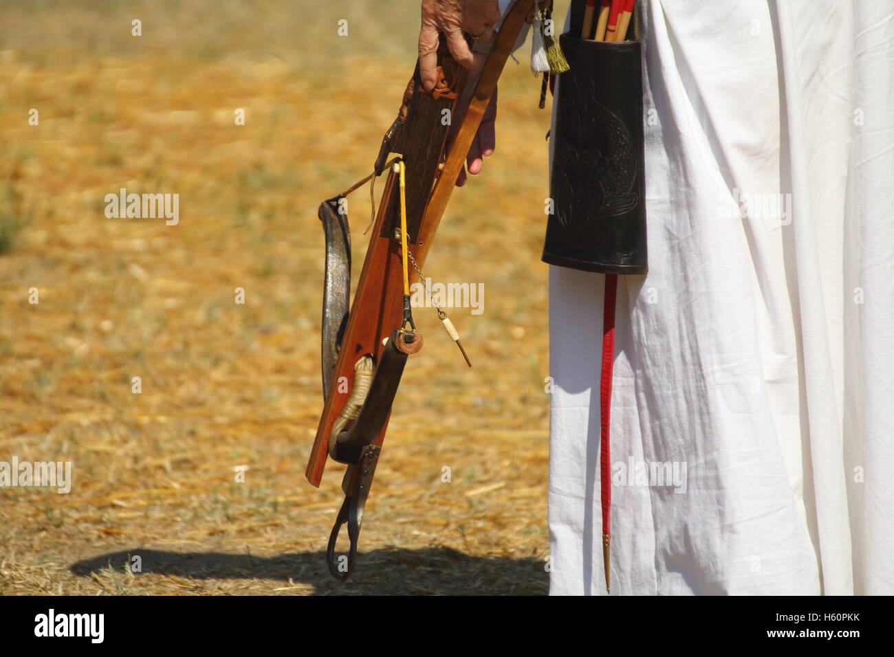 medieval wooden crossbow in exibition Stock Photo - Alamy