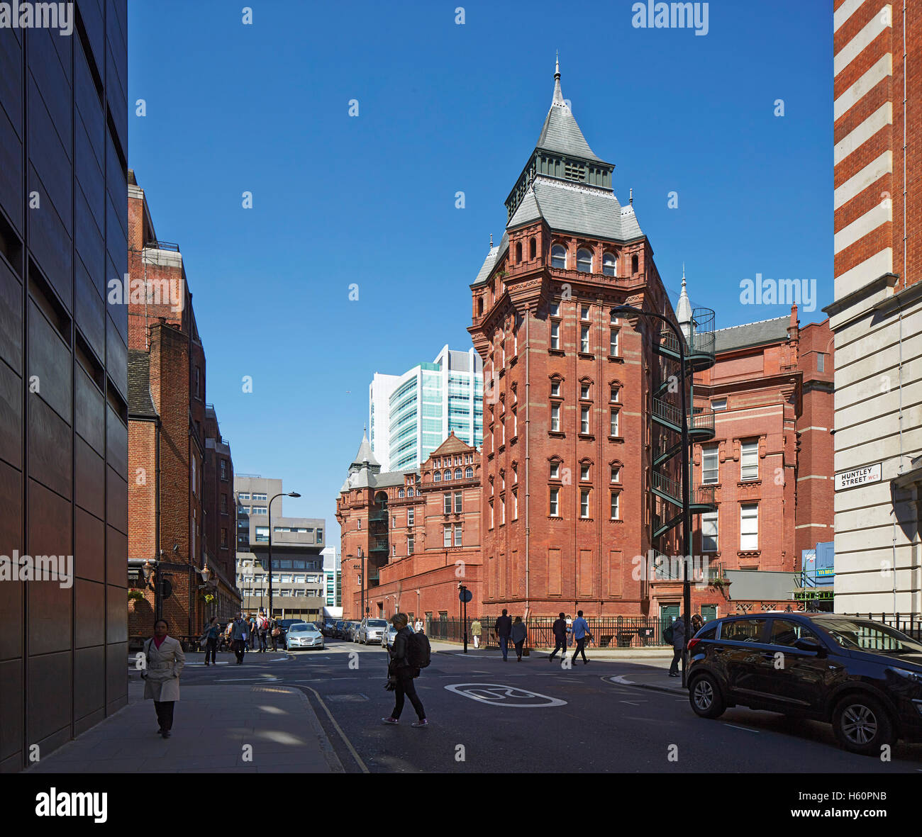 Typical London street scenes around Centre Point and Tottenham Court Rd ...