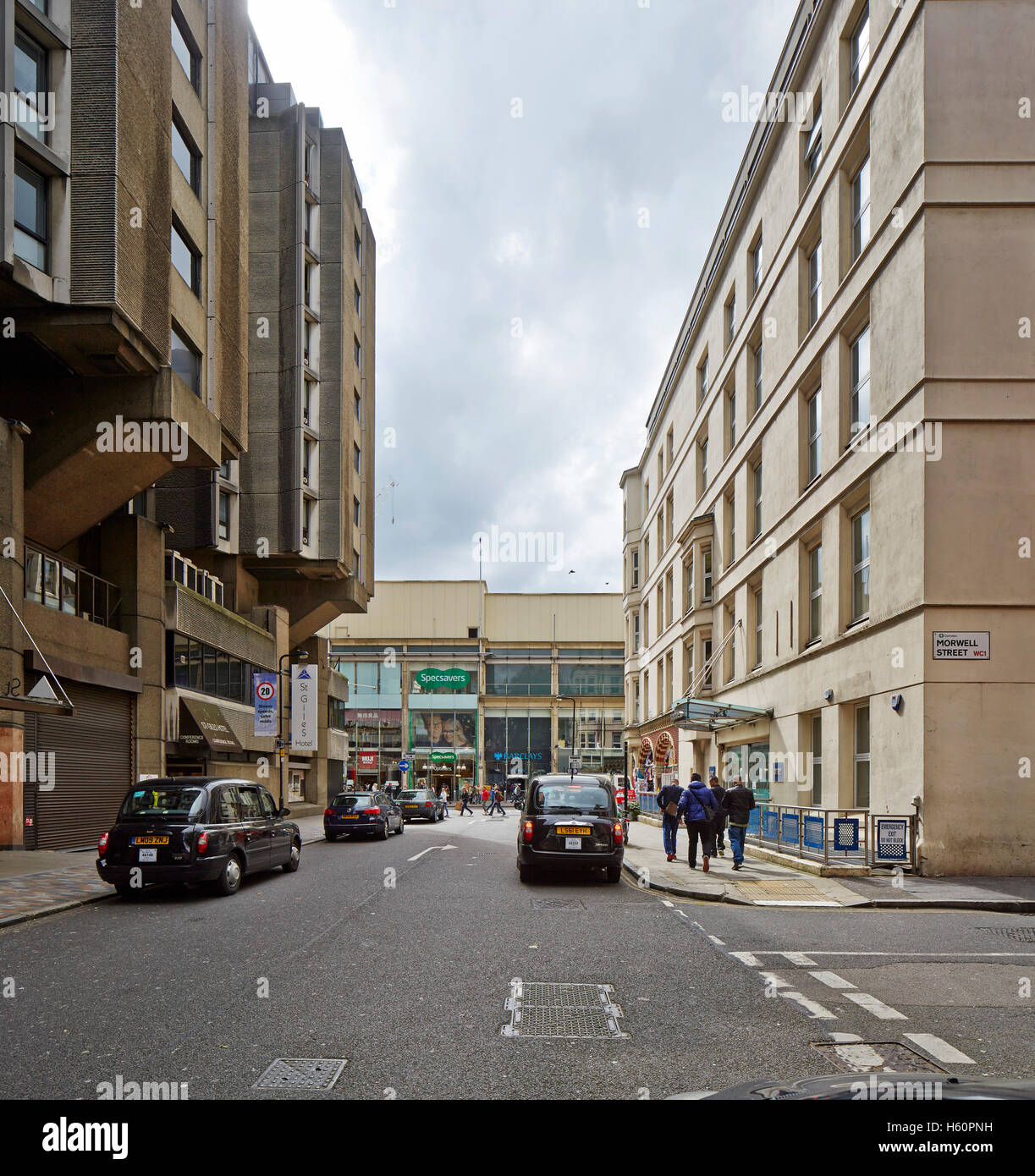 Typical London street scenes around Centre Point and Tottenham Court Rd ...