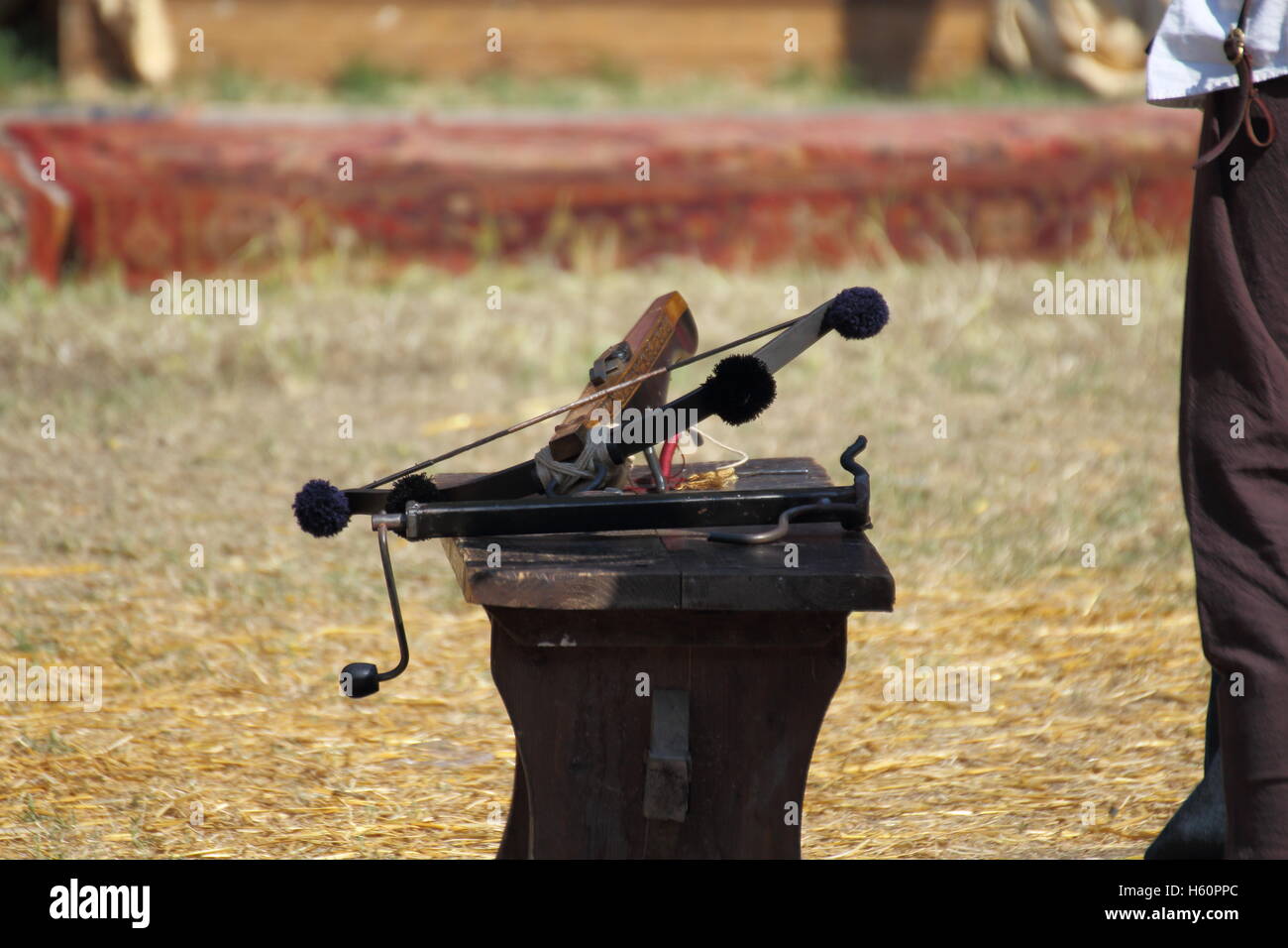 medieval wooden crossbow in exibition Stock Photo - Alamy