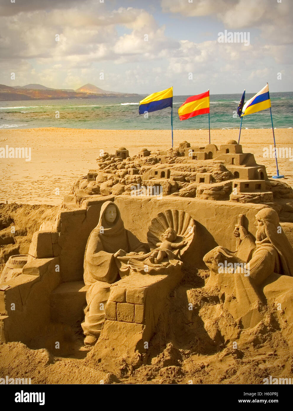 Sand castle sculpture tenerife hi-res stock photography and images - Alamy
