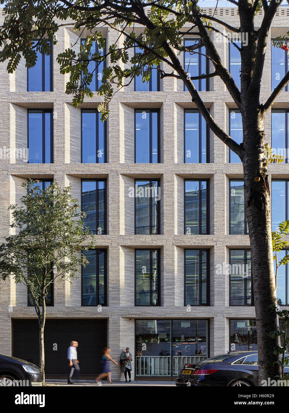 Busy street scene. Turnmill Building, London, United Kingdom. Architect ...
