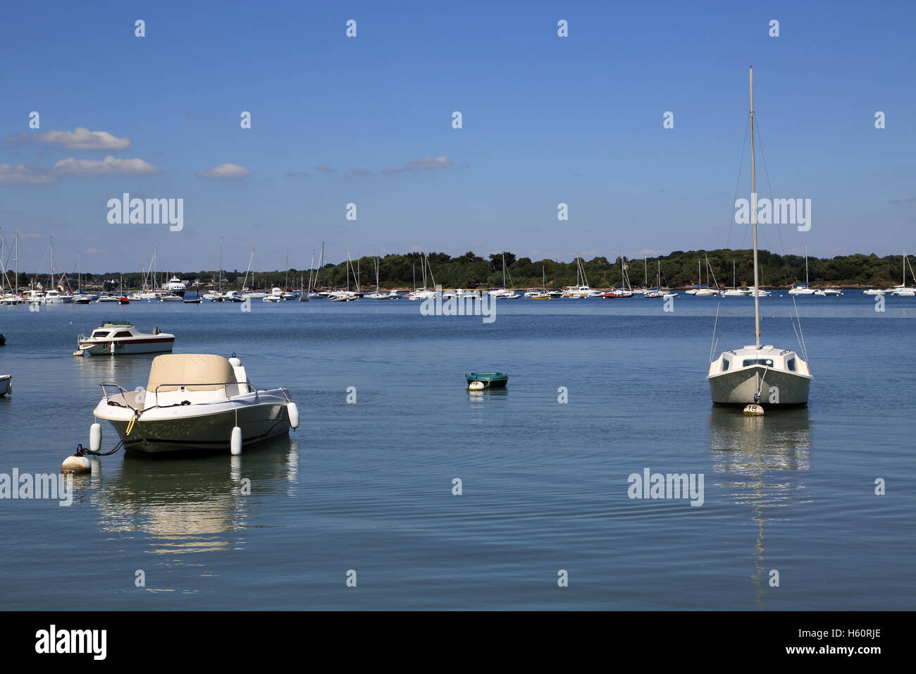 Moored boats at Marina, Rue Benoni Praud, Ile Aux Moines, Morbihan ...