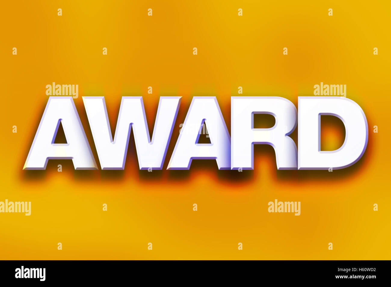 The word "Award" written in white 3D letters on a colorful background ...
