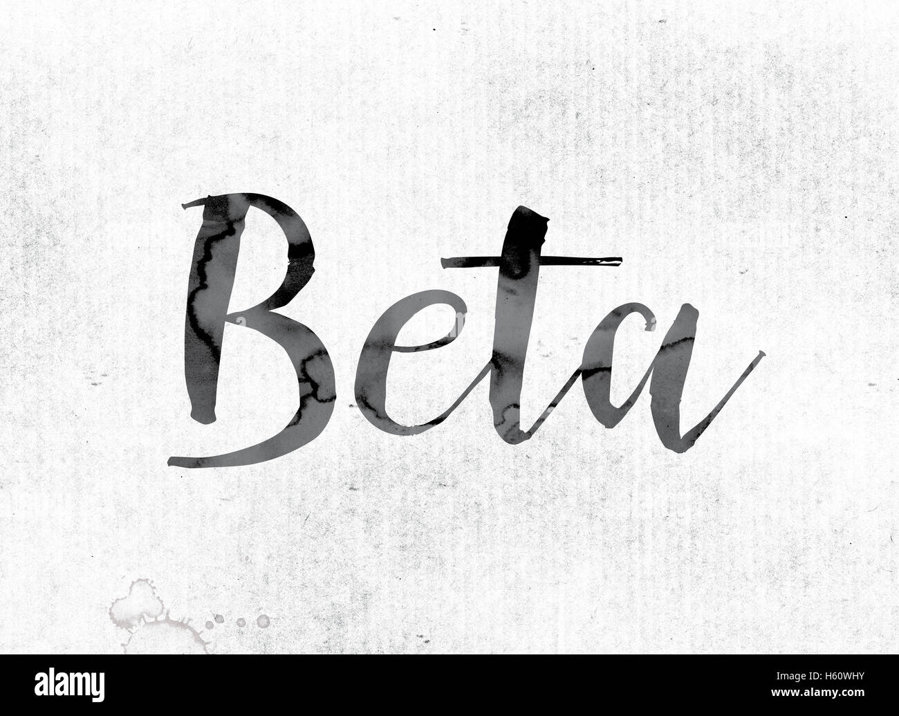 The word "Beta" concept and theme painted in watercolor ink on a white paper Stock Photo - Alamy