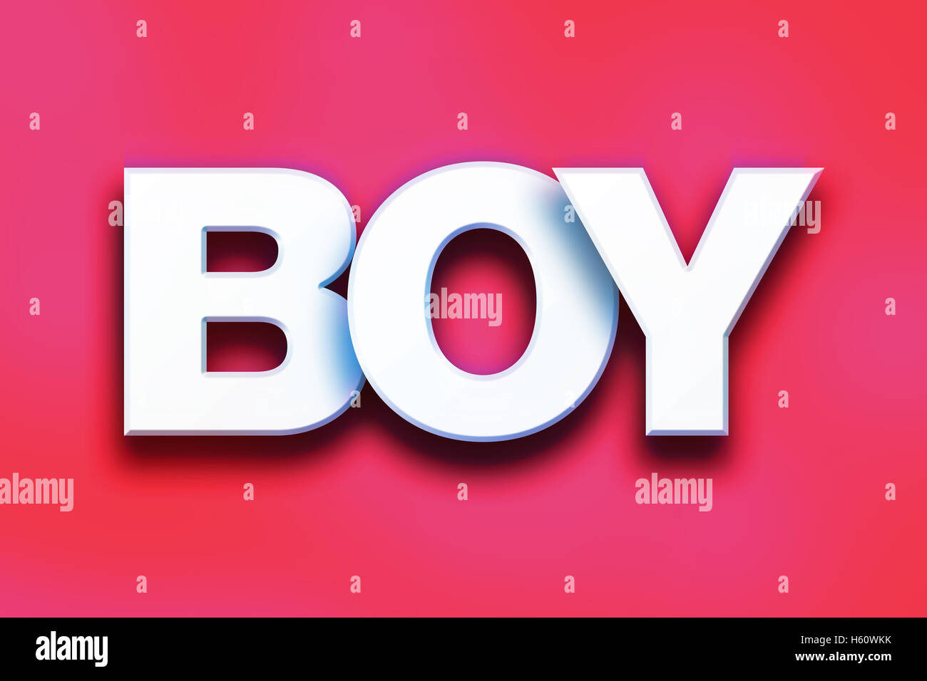 The word "Boy" written in white 3D letters on a colorful background ...
