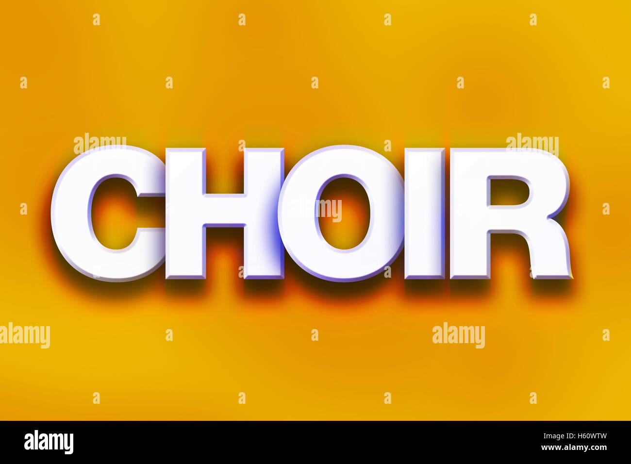 The Word Choir Written In White 3D Letters On A Colorful Background
