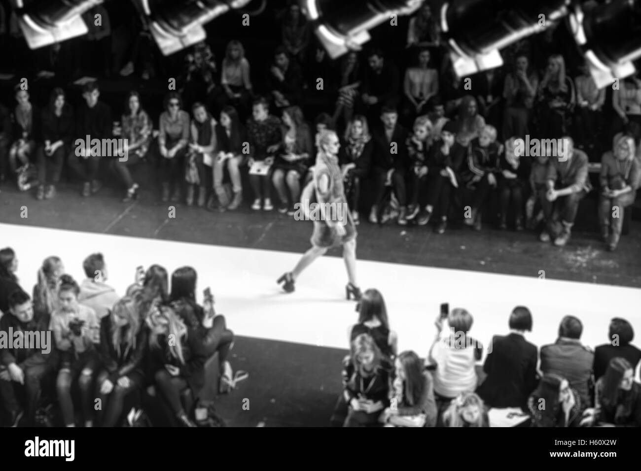 Fashion Show, Catwalk Event, Runway Show Blurred on Purpose Stock Photo ...