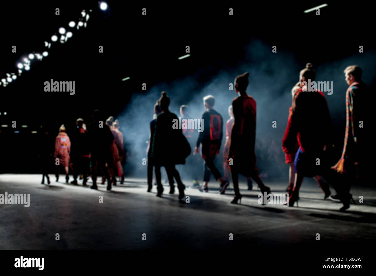 Fashion Show, Catwalk Event, Runway Show Blurred on Purpose Stock Photo ...