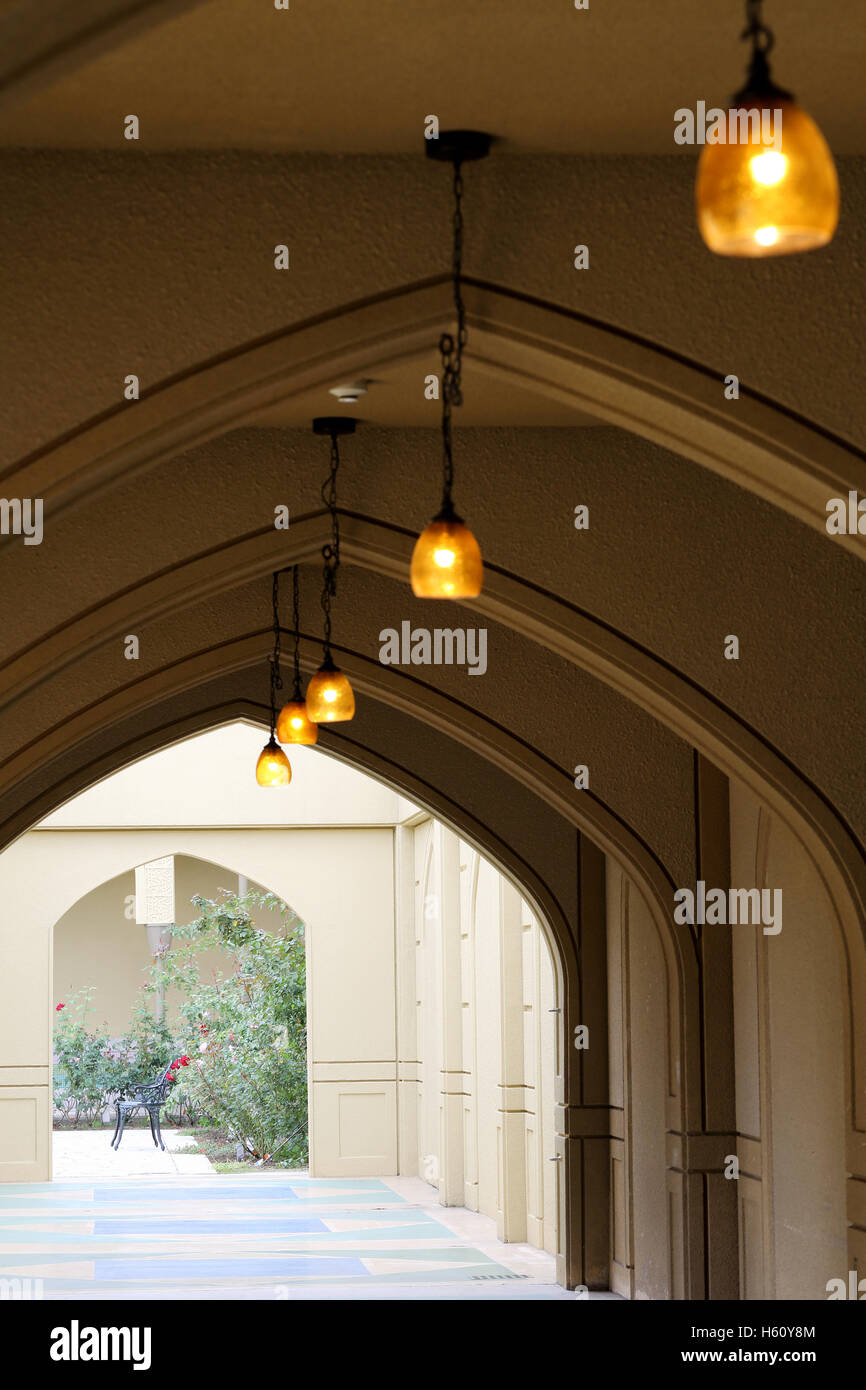 Perspective view of passage in the ancient corridor Stock Photo - Alamy