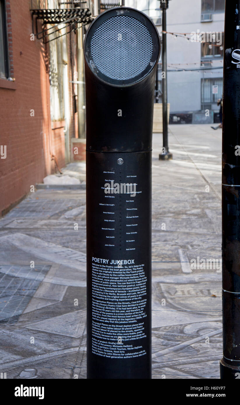 A poetry jukebox on Extra Place off first Street in the East Village ...