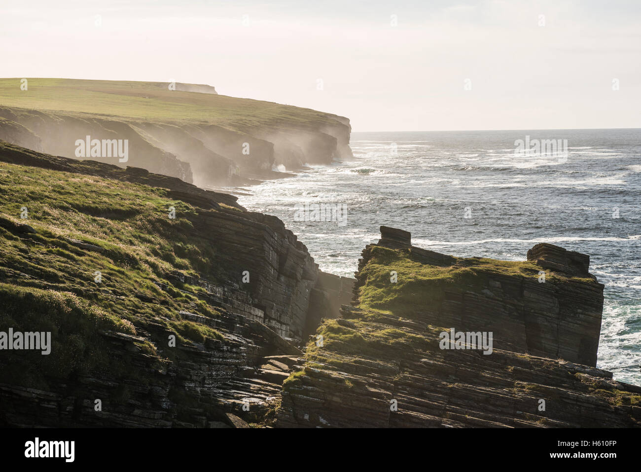 Birsay Bay and the cliffs towards Marwick Head, Mainland Orkney ...