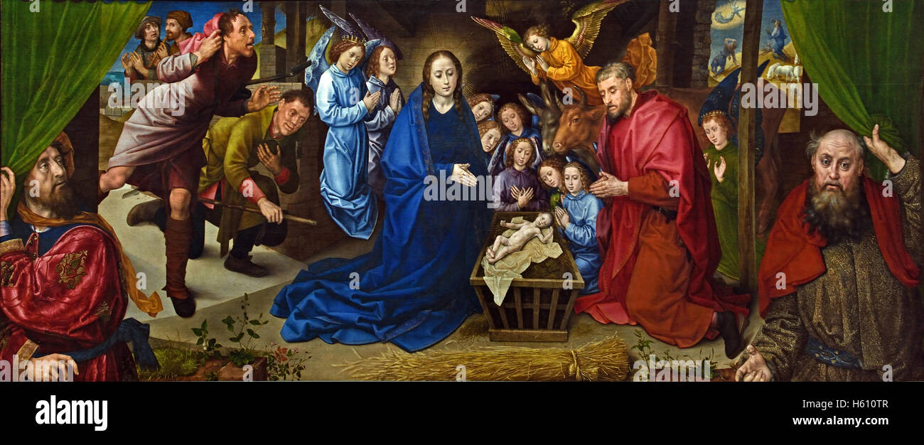 Adoration shepherds 1480 hugo van hi-res stock photography and images - Alamy