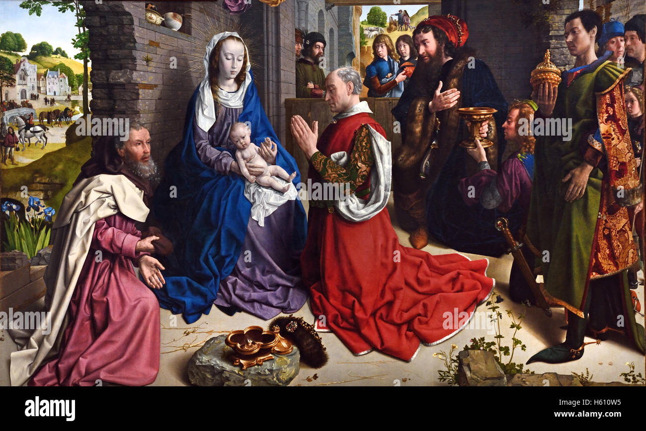 The adoration of the Kings 1470 Hugo van Goes 1440 1482 Flemish Belgian Belgium Stock Photo - Alamy