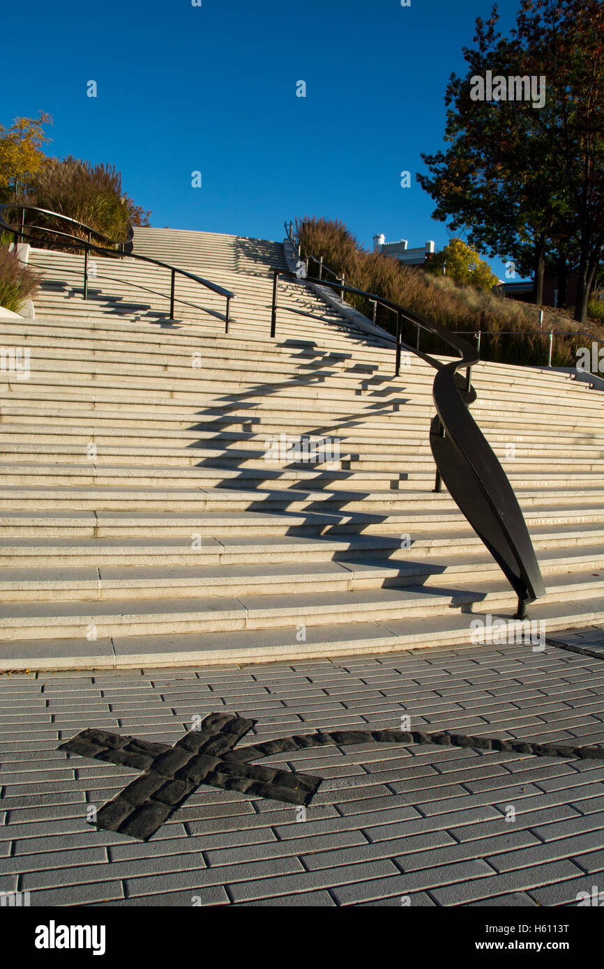 Canada, Quebec, Three Rivers (aka Trois-Riveres). Monumental Staircase ...