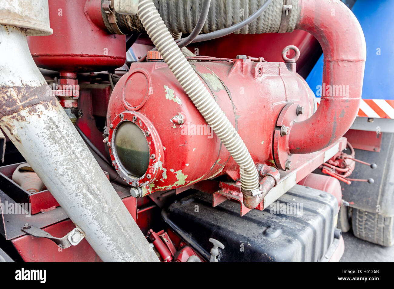 Water level gauge, a small window on reservoir is to visually indicate ...