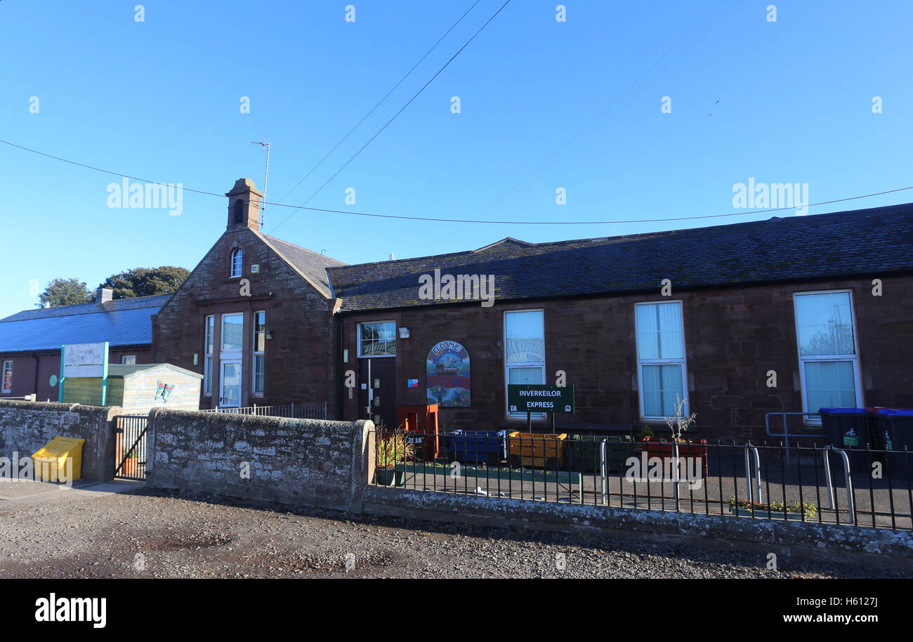Exterior of Inverkeilor Primary School Scotland October 2016 Stock ...