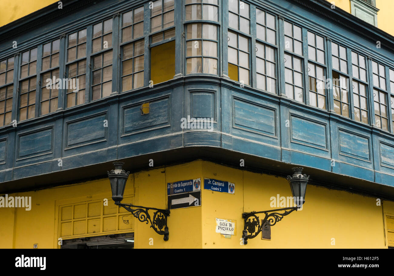 Colonial architecture in the city of Lima, Peru Stock Photo - Alamy