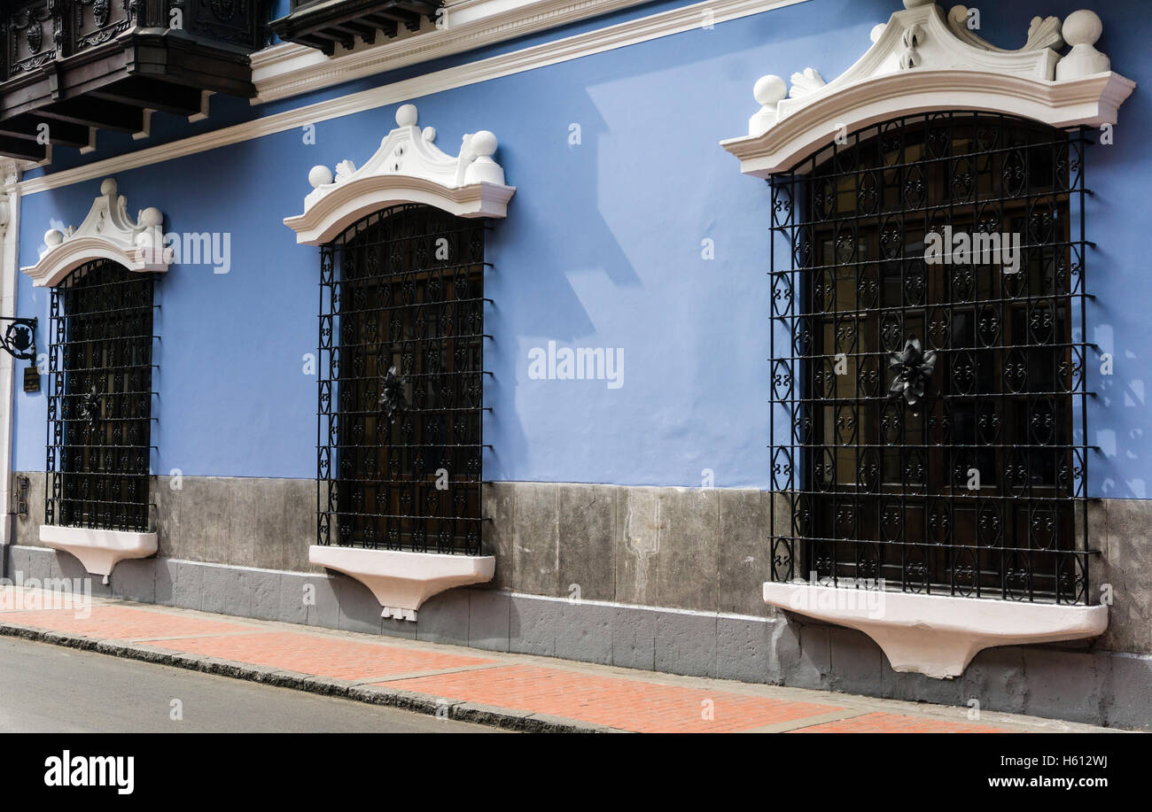 Colonial architecture in the city of Lima, Peru Stock Photo - Alamy