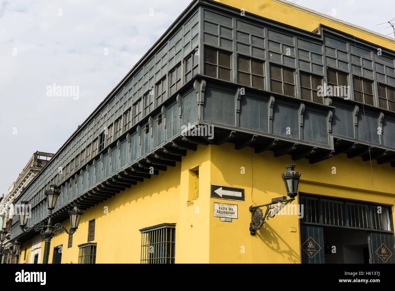 Colonial architecture in the city of Lima, Peru Stock Photo - Alamy